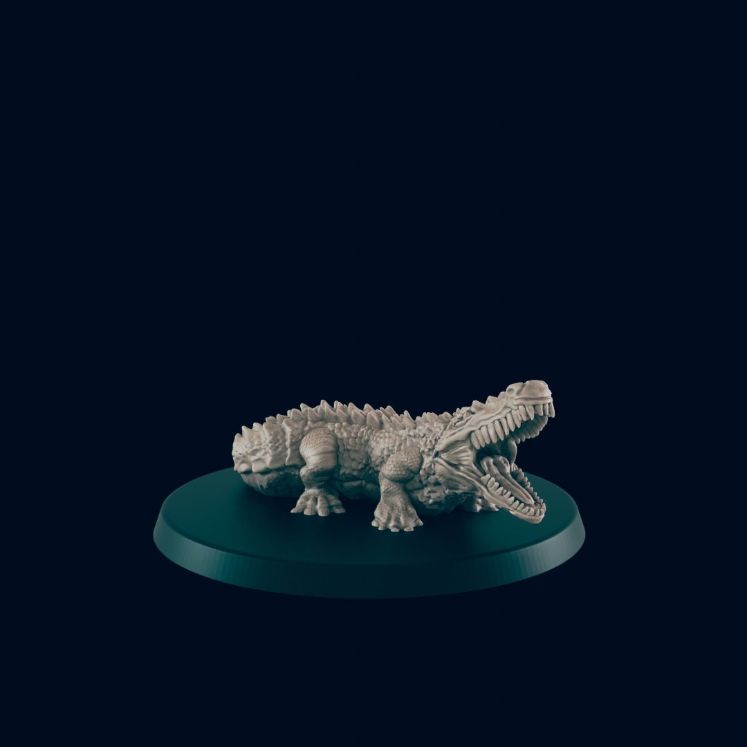 Crocodile Miniature – 28-33mm Scale | Reptilian Beast for Swamp and Fo ...